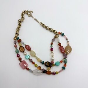 Lia Sophia | Jewelry | Lia Sophia Necklace Triple Layer Multi Stone ...